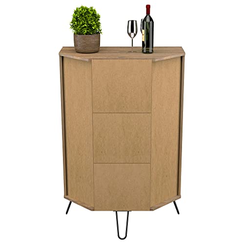 Inval Retro Buffet Corner Storage Cabinet, Amaretto