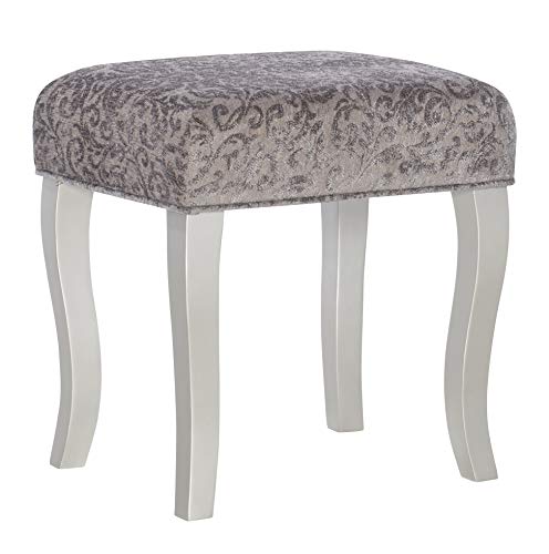 Linon Silver Harper Vanity Set, 32" W x 18" D x 46.75" H