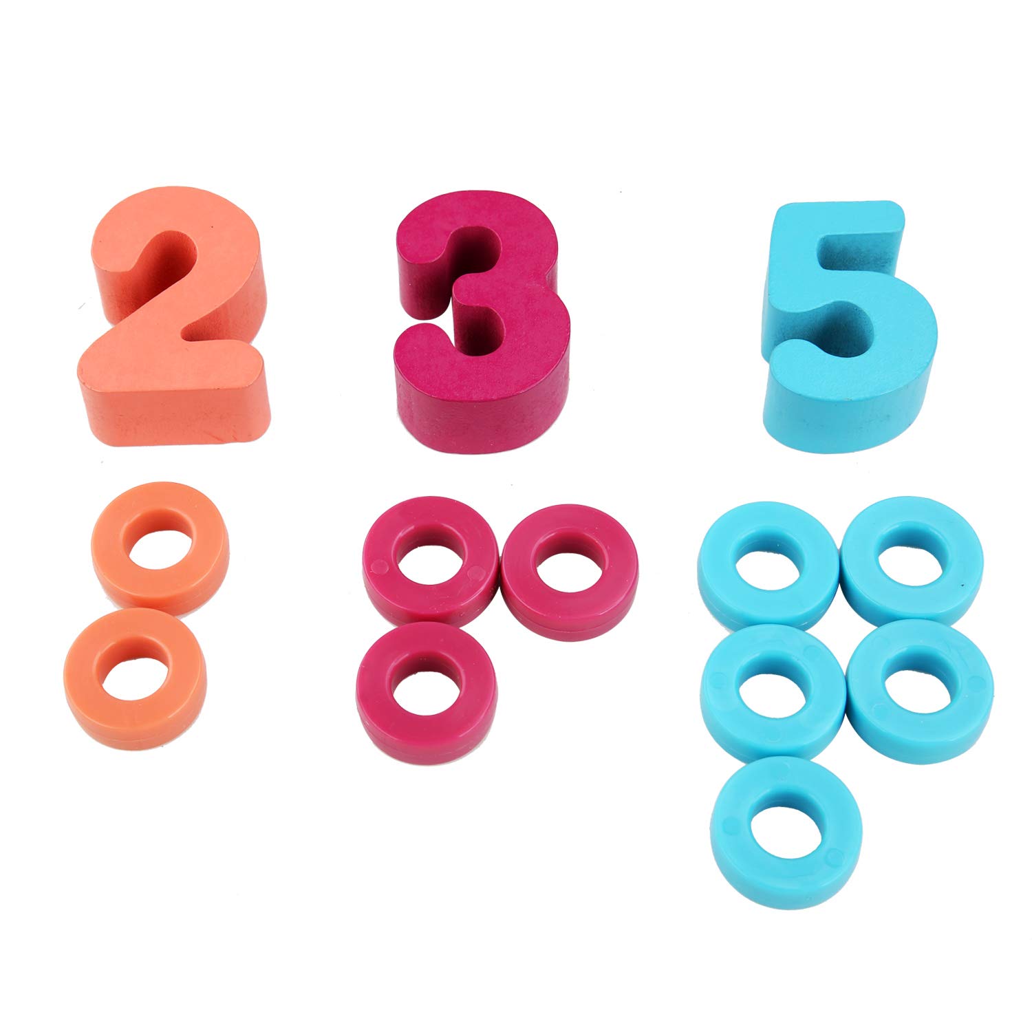 KangRuiZhe Montessori Materials Wood Math Blocks Shape Sorter Number and Stacking Learning Toys (Mathematics)