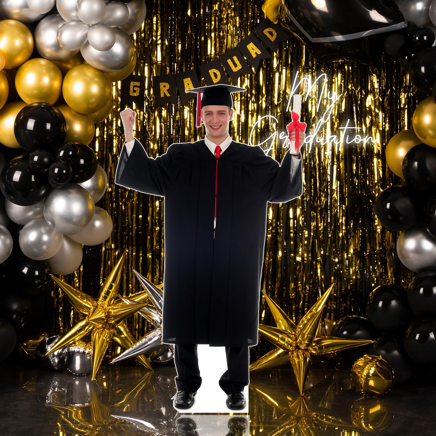 Custom Life Size Cardboard Cutout | Personalized High Resolution Stand Up | Upload Your Own Photo - Perfect for Wedding, Graduation, Birthday, 1-8 ft