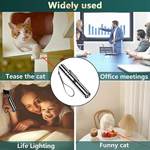 Danigh-buy Cat Pointer Toy,Dog Laser Pointer,7 Adjustable Patterns Laser,Long Range 3 Modes Training Chaser Interactive Toy,USB Recharge