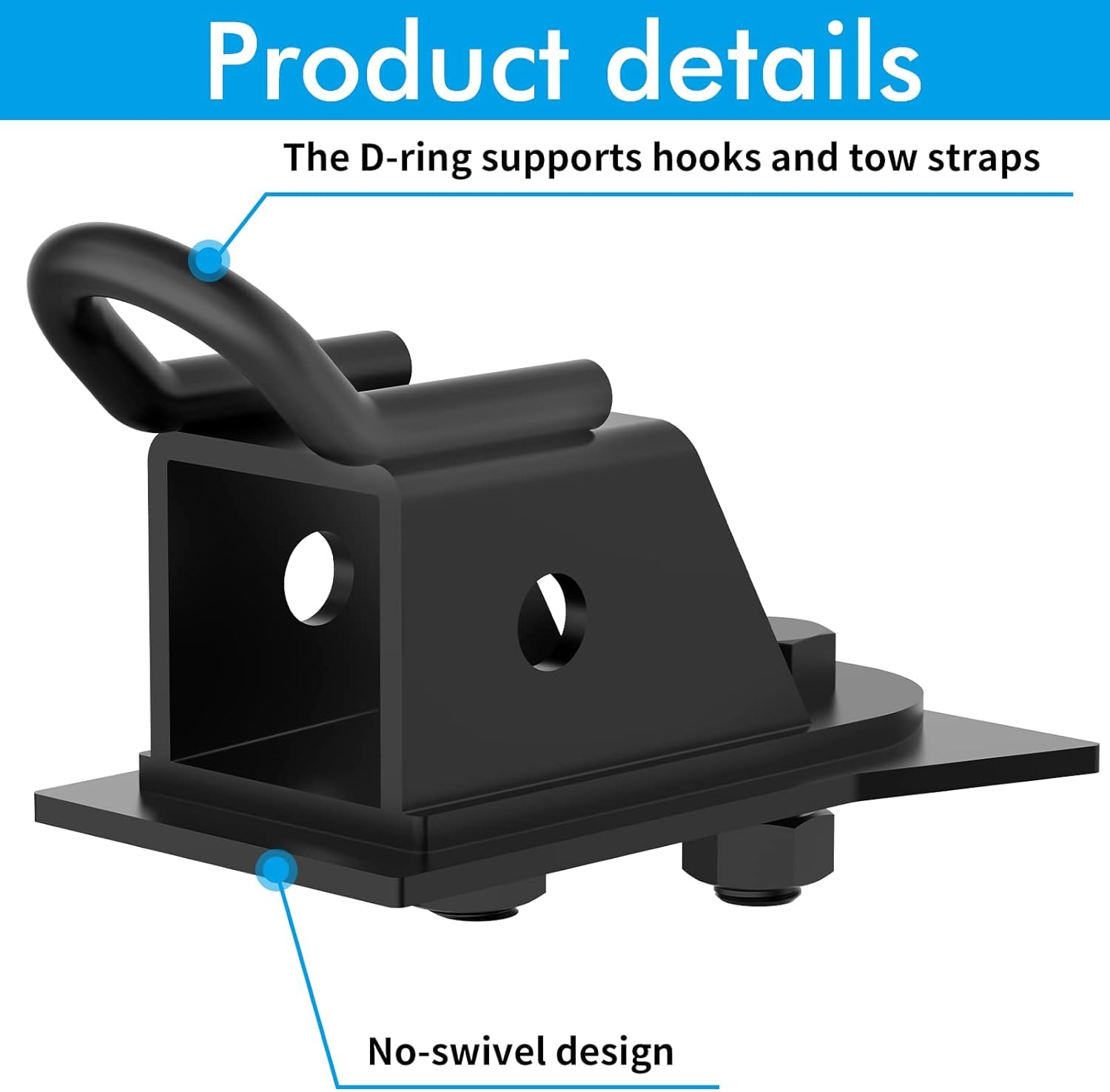 Bolt-On 2-Inch ATV, UTV Trailer Hitch Receiver Adapter,Trailer Hitch Receiver