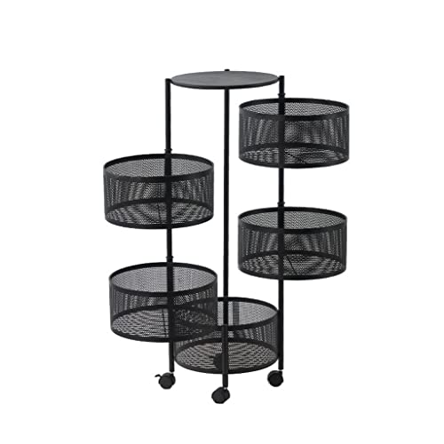 DANN Kitchen Vegetable Rotating Shelf Floor Multi-Layer Round Household Vegetable Basket Fruit and Vegetable Storage Storage Rack