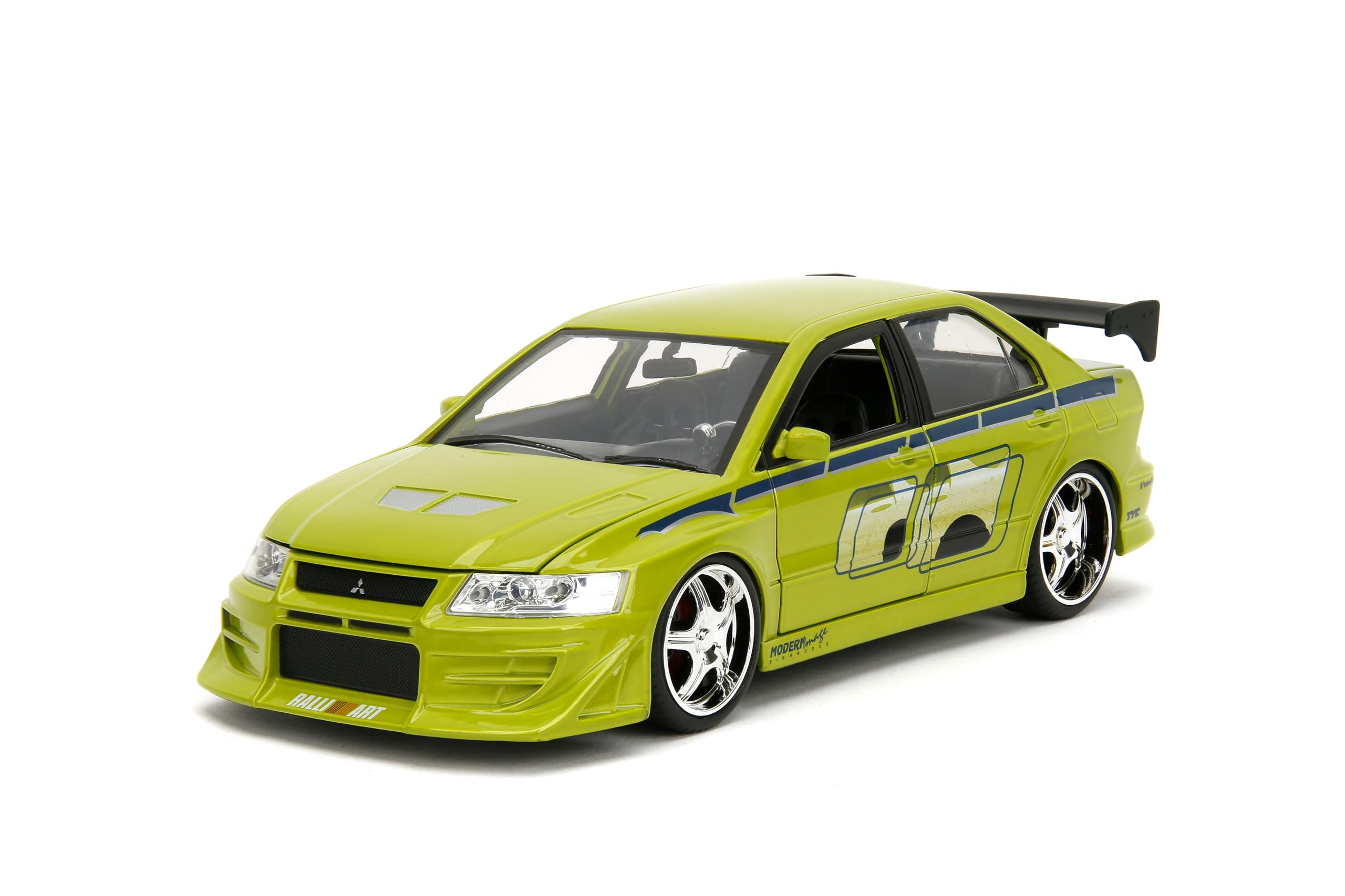 Jada Toys Fast & Furious 1:24 Brian's Mitsubishi Lancer Evolution VII Die-cast Car, Toys for Kids and Adults, Lime Green (99788)
