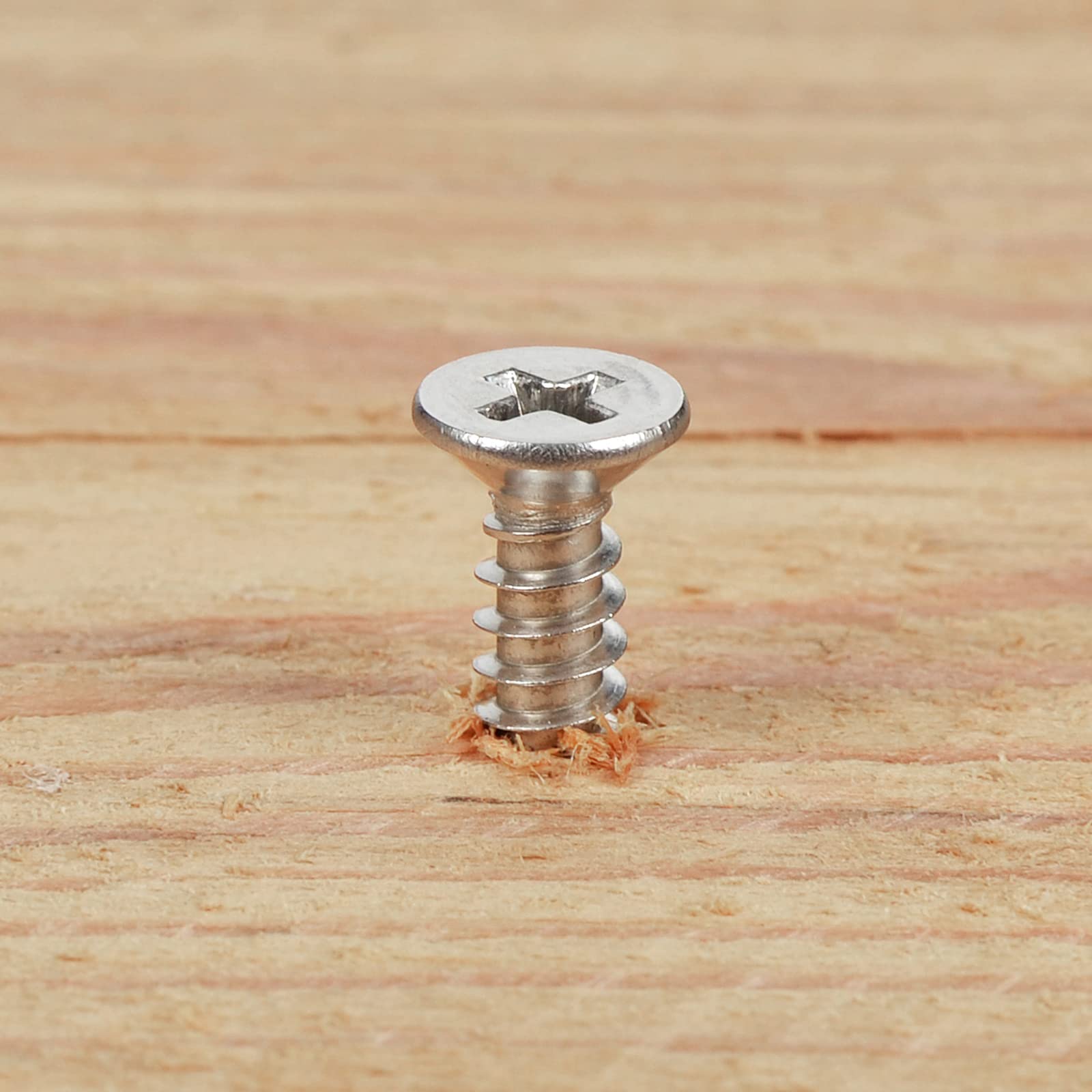 Jigreat #8 x 1-1/4" Stainless Steel 304 (18-8) Flat Head Phillips Wood Screws 50pcs Solid Stainless Screw