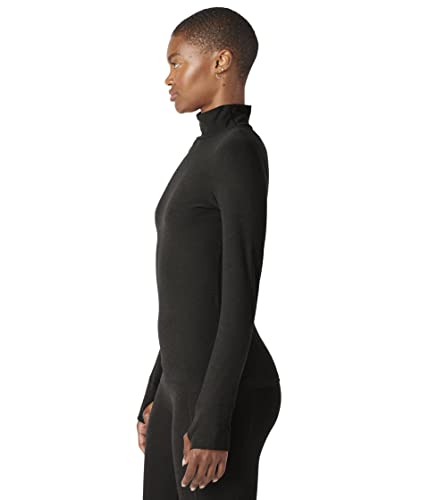 Beyond Yoga Spacedye Captivating Turtleneck Pullover for Women - Long Sleeves with Thumbholes, Warm and Cozy Pullover Darkest Night SM One Size