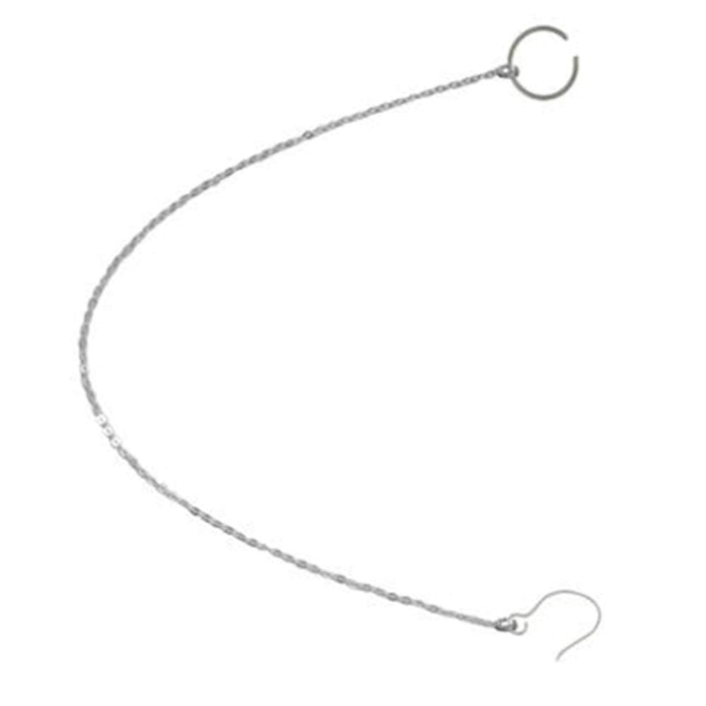 BodyJewelryOnline 20 Gauge Nose Hoop Ring, Attached Silver Chain, C-Shaped Upon Wearing, 8mm - 5/16" Diameter, 6” Long Chain, Earring Fits Any Piercing Hole, Nickel-Free, Hypoallergenic