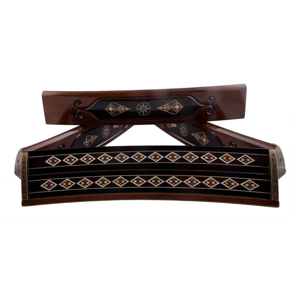 Wooden Mosaic Inlaid Oval Rummy Game Set - Wooden Rummy Cube Black veneered