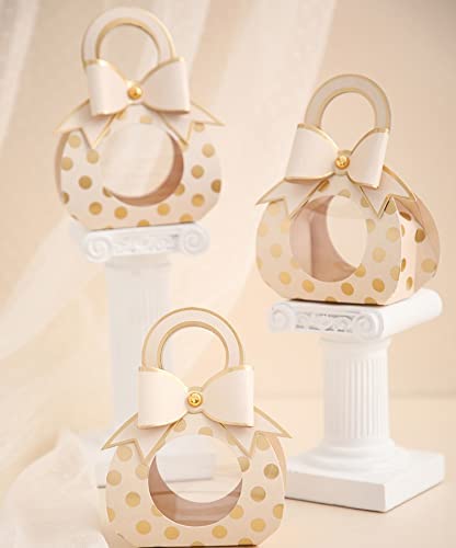Cute Candy Boxes Paper Party Favor Boxes with Bowknot for Baby Shower Wedding Birthday Party Gift Bridal Shower, Pack of 30
