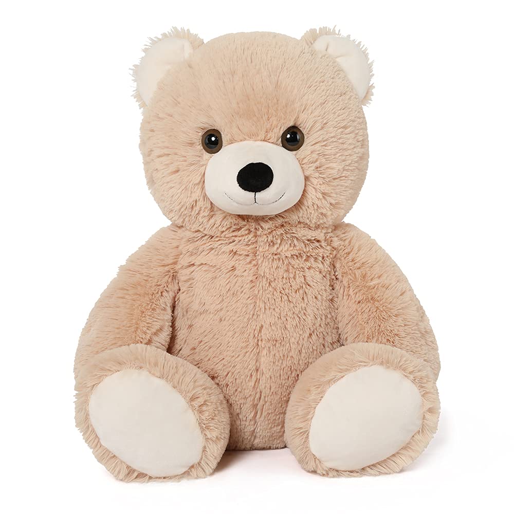 Tezituor Teddy Bear Stuffed Animal, Small 18 inch Teddy Bear Cute Plush Bear, Christmas Birthday Valentines Day Teddy Bear Gift for Girlfriend Girl Boy, Tan
