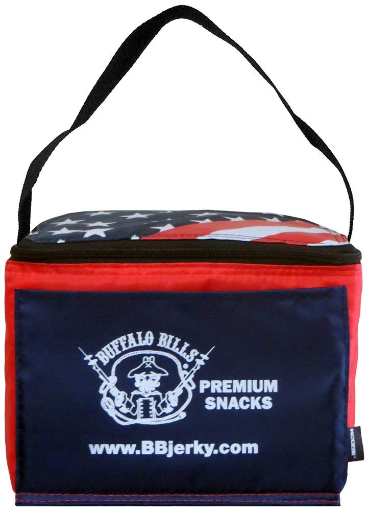 Buffalo Bills 12-Piece Beef Jerky Sampler Patriotic 6-Pack Gift Cooler (12 mixed 1.5oz jerky packs)