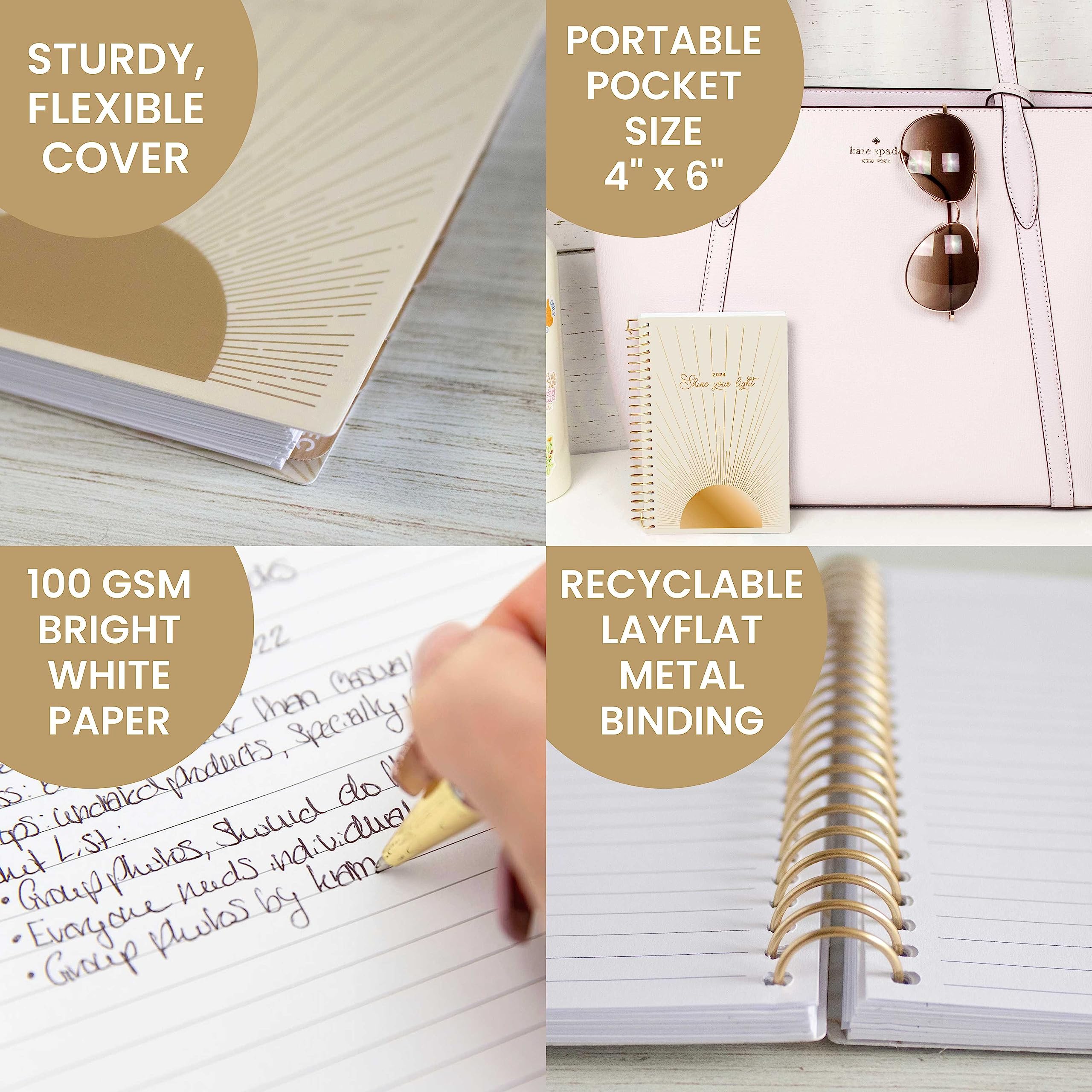 bloom daily planners 2024 Pocket Planner - 4” x 6” - (January 2024 - December 2024) - MINI Weekly/Monthly Agenda Organizer & Calendar Book - Cleerely Stated