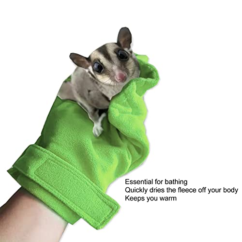 HEEPDD Sugar Glider Bonding Mitt, Bite Resistance Small Animals Bonding Calming Glove for Small Animal Sugar Glider Hedgehog Green