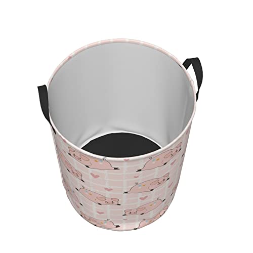 Cute Cartoon Bee and Flower Collapsible Laundry Basket with Handle Waterproof Hamper Storage Organizer Large Bins for Dirty Clothes Medium