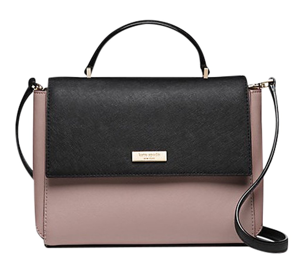 Kate Spade New York Paterson Court Brynlee Crossbody Shoulder Bag Handbag, Porcini, Black