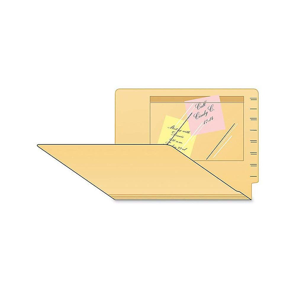 Tabbies Clear Self-Stick Poly Pocket, Inside: 8-3/4"W x 5-1/2"H, Outside: 9-1/4"W x 6" H, 100/Box, Easily Add a Pocket to Anything (54499)