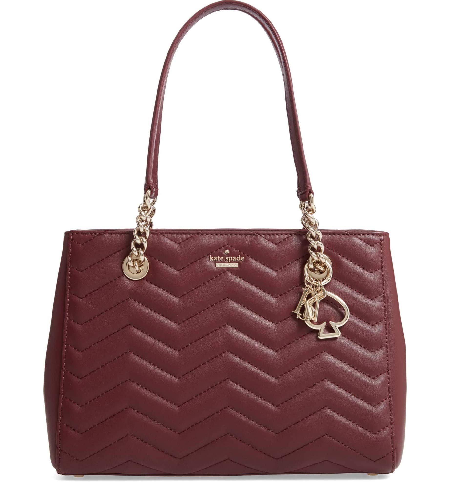 Kate Spade New York Reese Park Small Courtnee Smooth Leather Bag, Cherrywood…