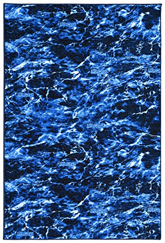 Garland Rug Mossy Oak Elements Aqua Camouflage 6 Ft. X 9 Ft. Area Rug Ideal for Living Rooms & Hallways, Stylish & Durable for High-Traffic Areas