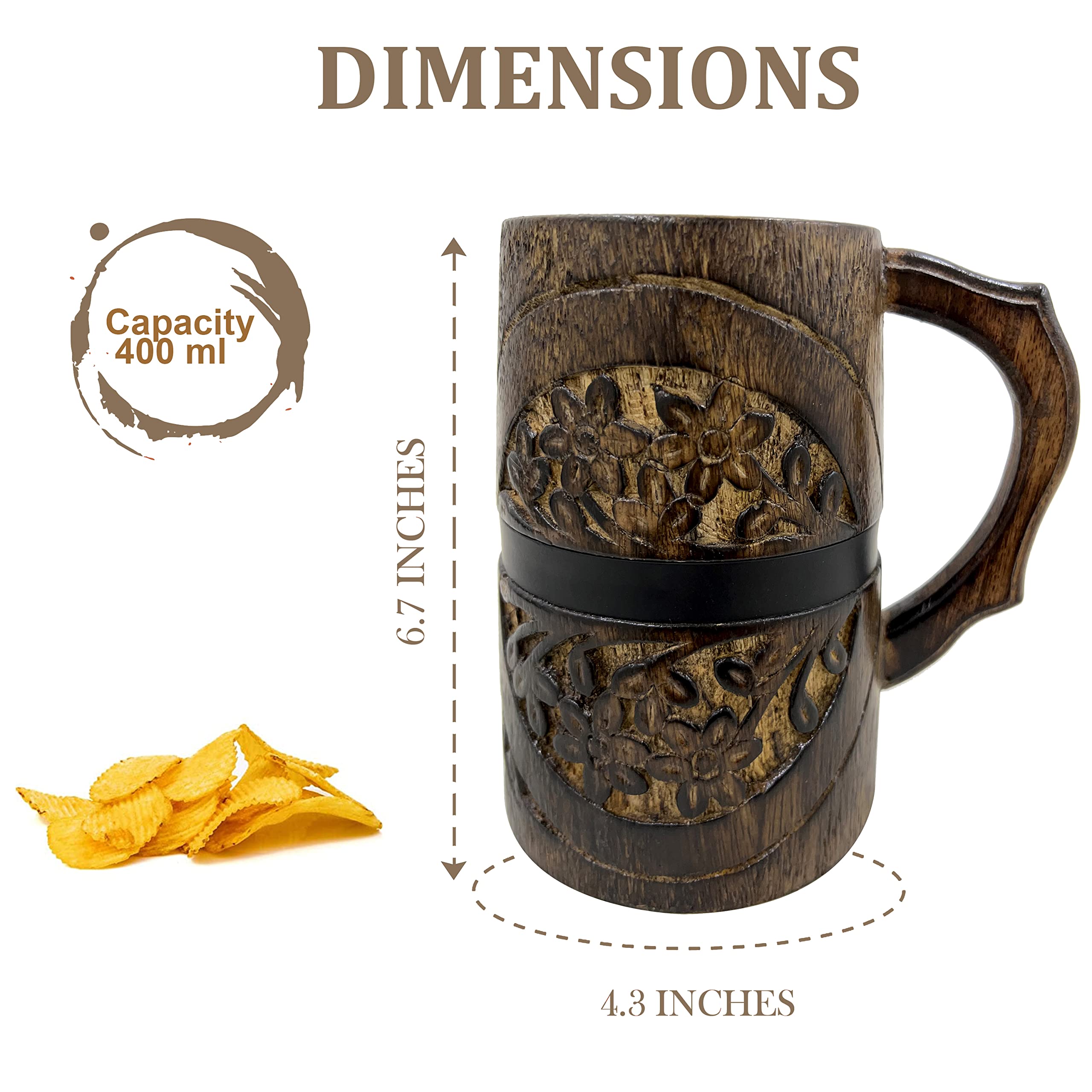 collectiblesBuy Ancient handmade wooden drinking mug tankard stein crafted ideal for beer drinkware toast cups