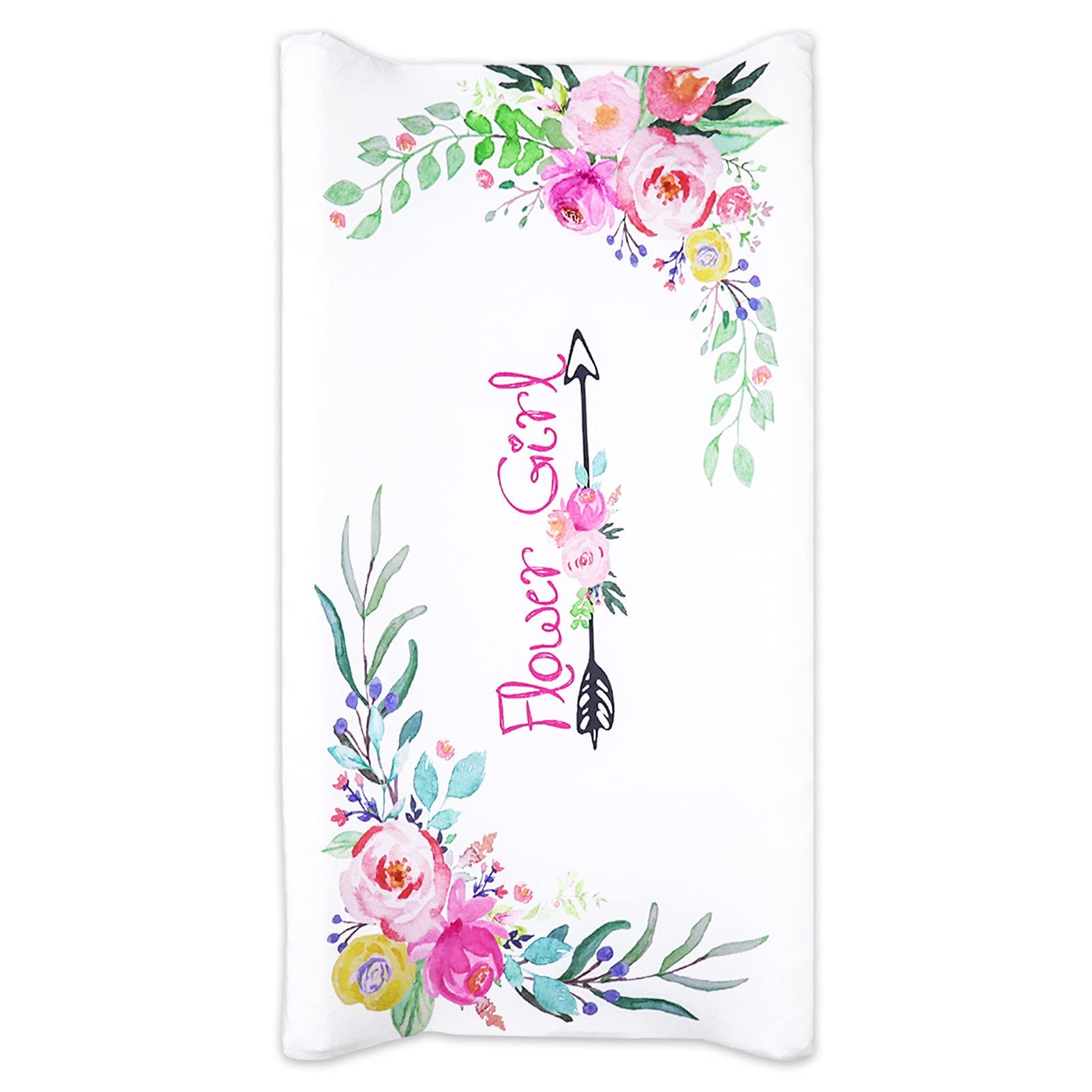 Jundetye Changing Pad Cover for Baby Girls Soft Stretchy Diaper Changing Table Pad Covers, Sister