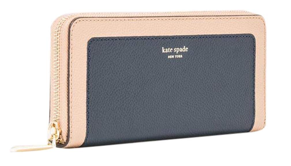 Kate Spade New York Women's Margaux Slim Continental Wallet, Light Fawn Multi