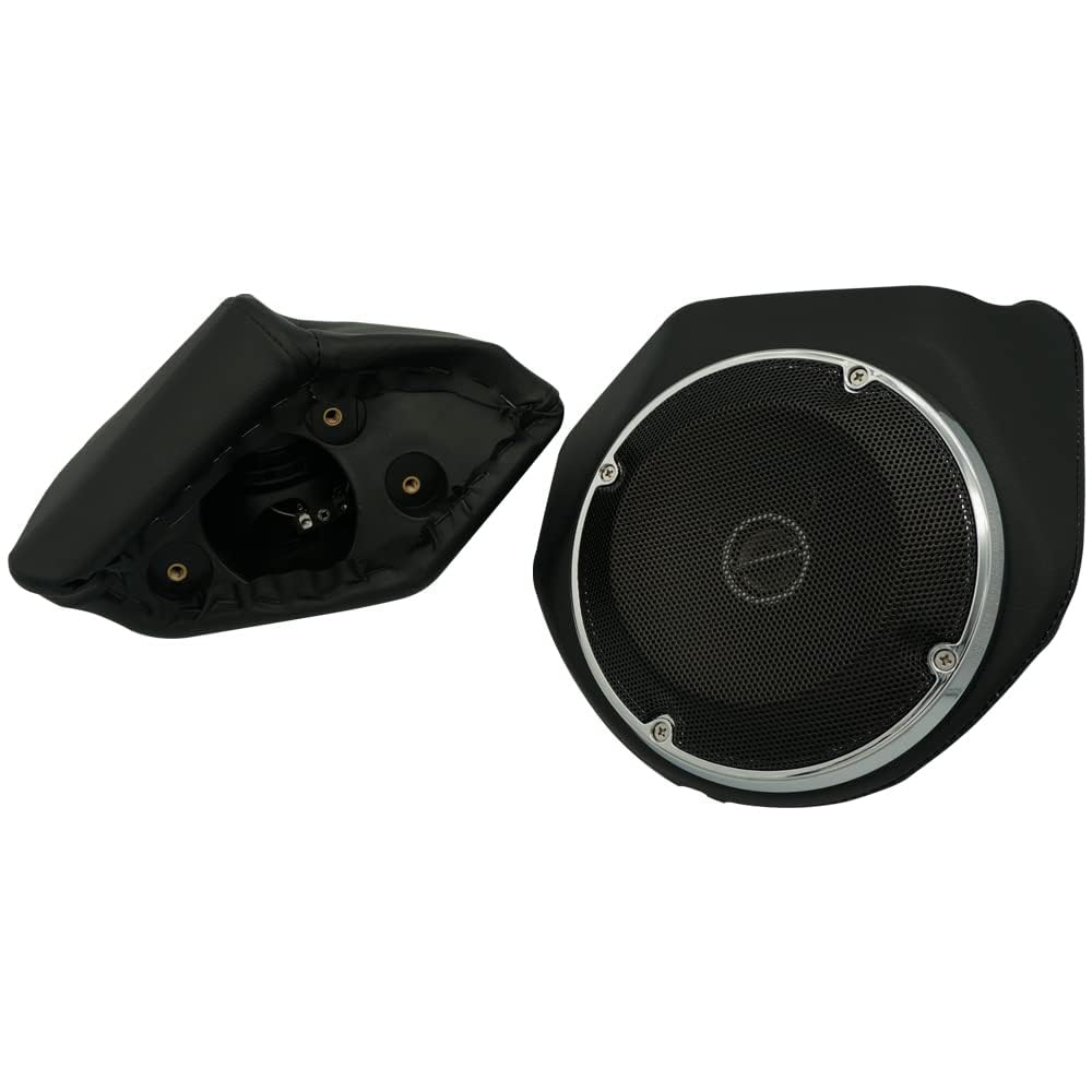 WOWTK King Tour Pack 6.5" Rear Speakers Pod Kit fits for Harley Touring Electra Glide, Street Glide, Ultra Limited, Road Glide Ultra and Tri Glide Models 2014-2023,Chrome