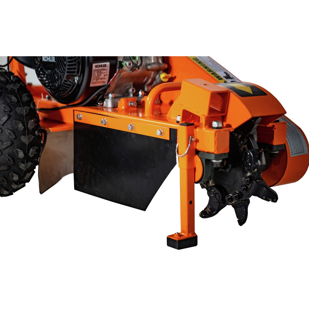 DK2 Power Gas Powered Certified Commercial Frame Stump Grinder Power Tool with 14HP Kohler Motor and Multi-Position Adjustable Bow Handle