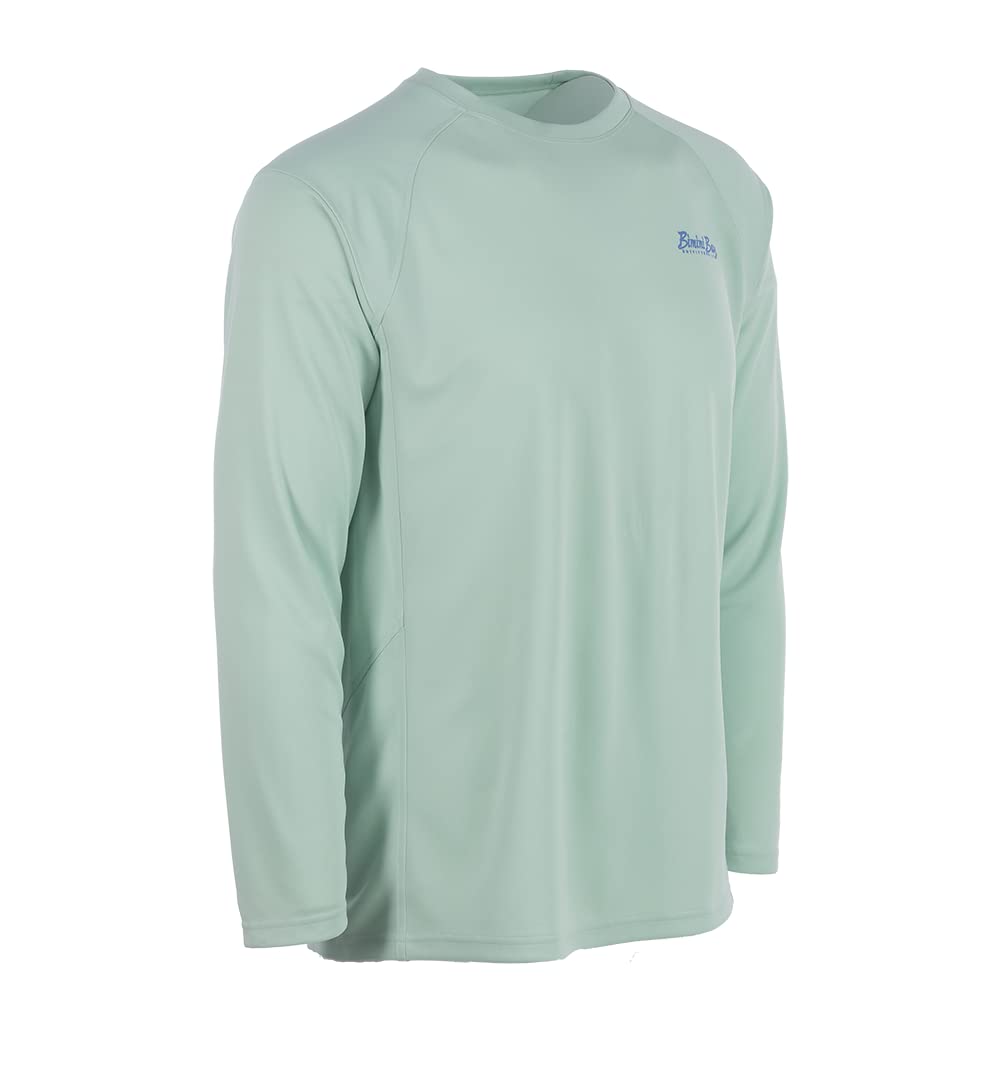 Bimini Bay Outfitters LTD Cabo Crew IV Men's Long Sleeve Knit Fishing Shirt Featuring BloodGuard Plus (L, Light Sage)