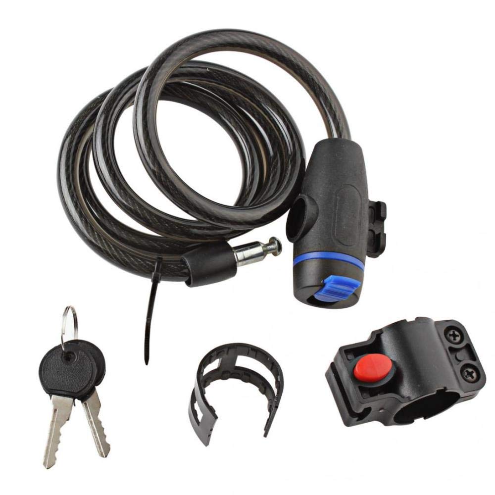 Bicycle Lock Steel PVC Bike Cycle Heavy Duty Coil Combination Security Lock Steel Spiral Cable Bicycle Lock