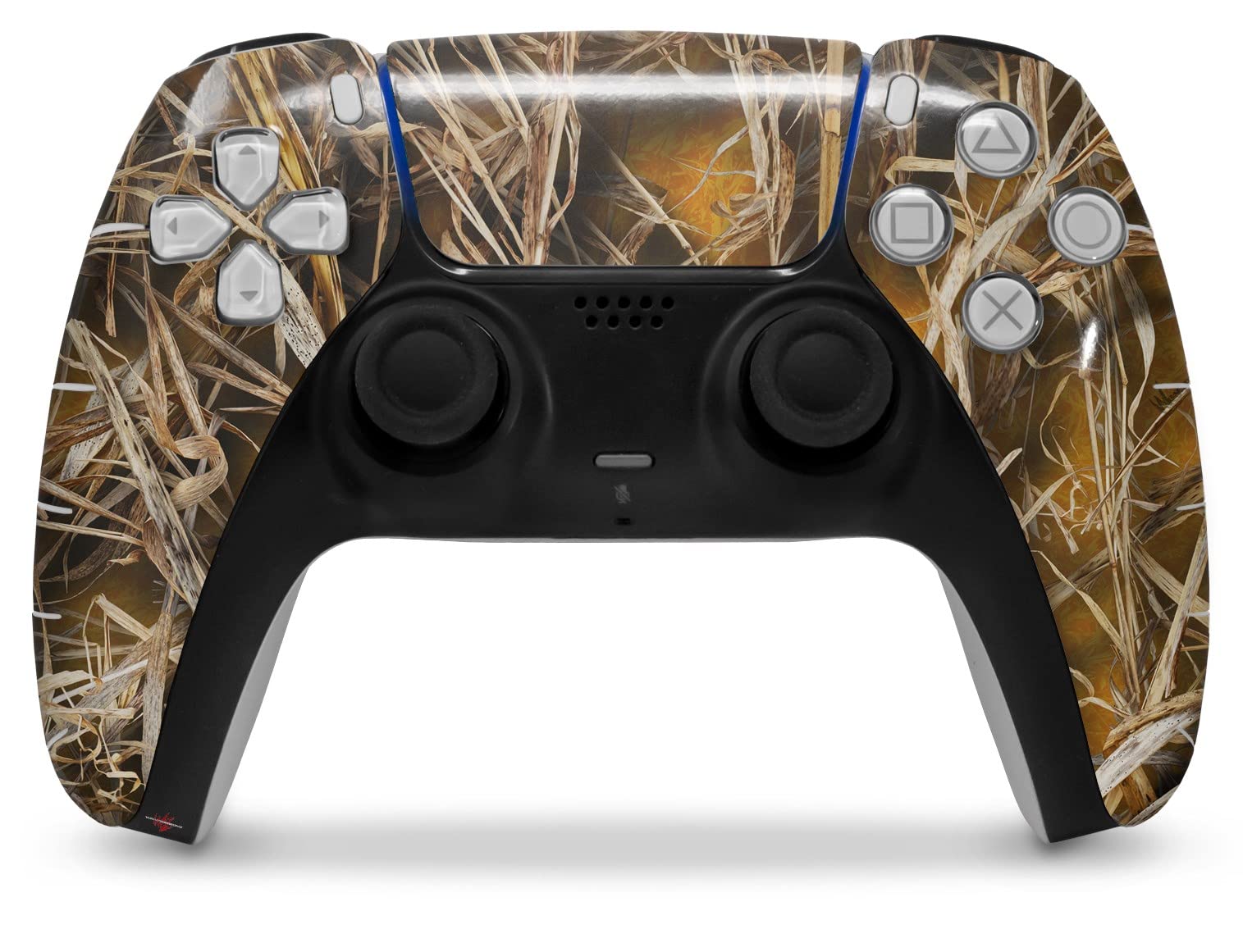 WraptorSkinz Skin Wrap compatible with Sony PS5 DualSense Controller WraptorCamo Grassy Marsh Camo Orange (CONTROLLER NOT INCLUDED)