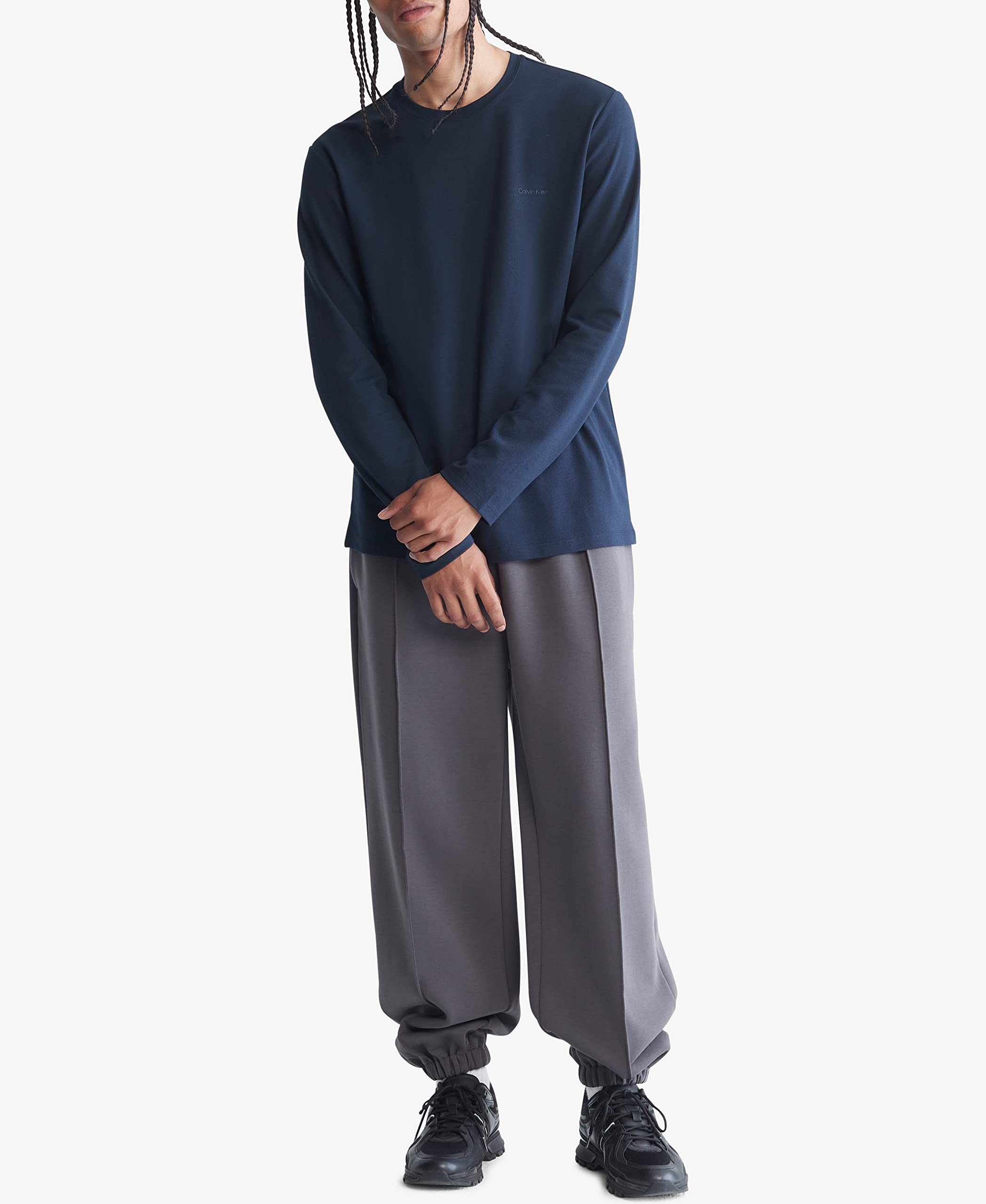 Calvin Klein Men's CK Move Tech Pique Long Sleeve Tee