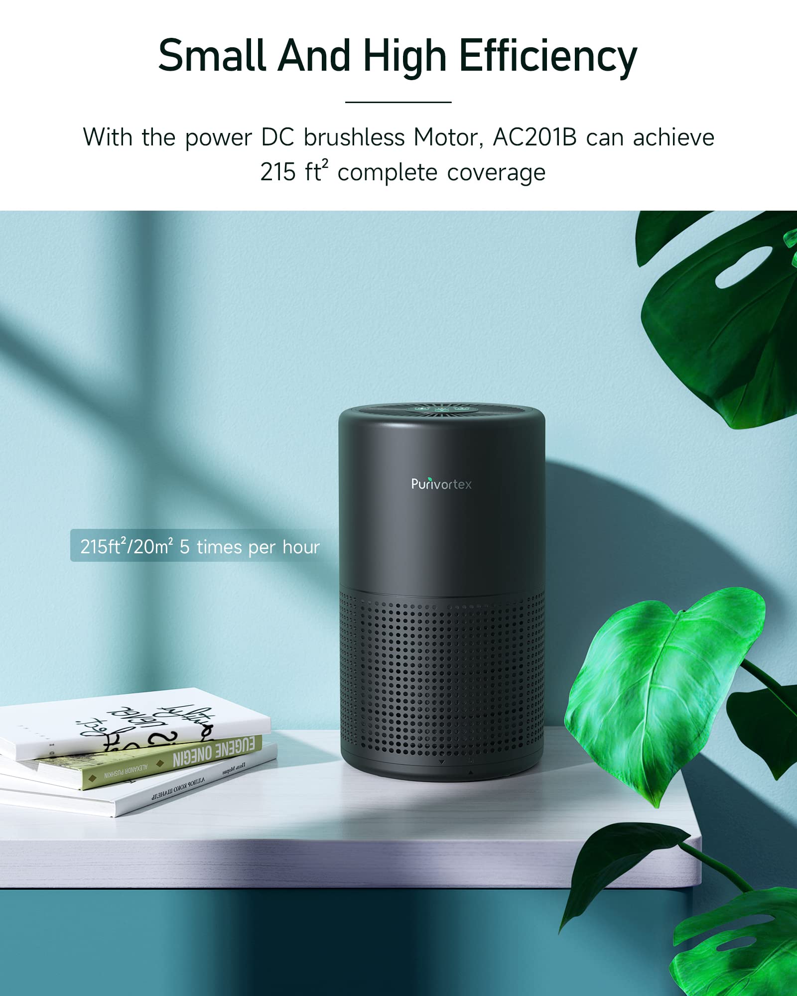 Purivortex Air Purifiers for Bedroom Home, H13 True HEPA Air Filter