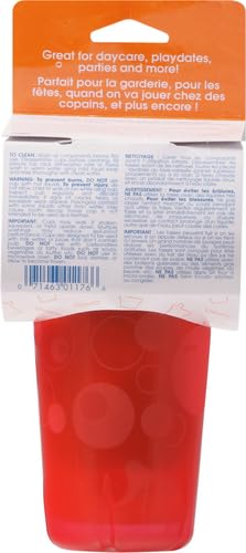 The First Years Take & Toss Spill Proof Sippy Cups - Reusable Toddler Cups - Rainbow - Kids Cups and Snap On Lids for Ages 9 Months and Up - 4 Count