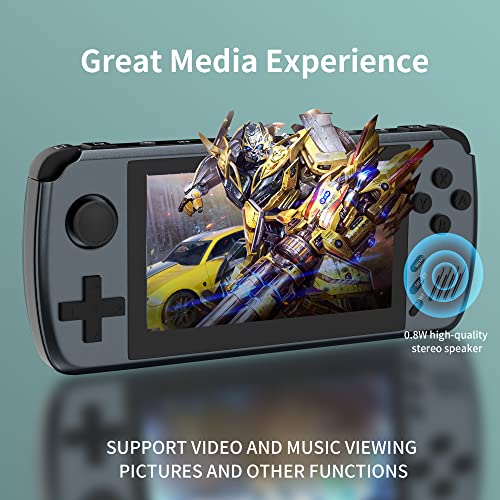 Handheld Game Console 4.5Inch IPS HD Portable Retro Games Consoles with 32G TF Card -3500 Classic Video Games, Multiple Emulators Console Support HD Out/Gamepads, 3000mAh Rechargeable Battery, Black