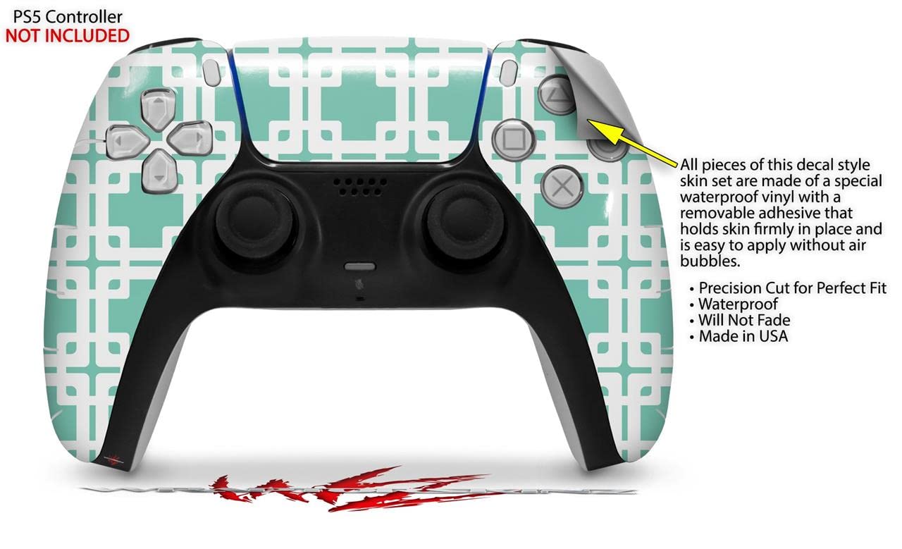WraptorSkinz Skin Wrap compatible with Sony PS5 DualSense Controller Boxed Seafoam Green (CONTROLLER NOT INCLUDED)