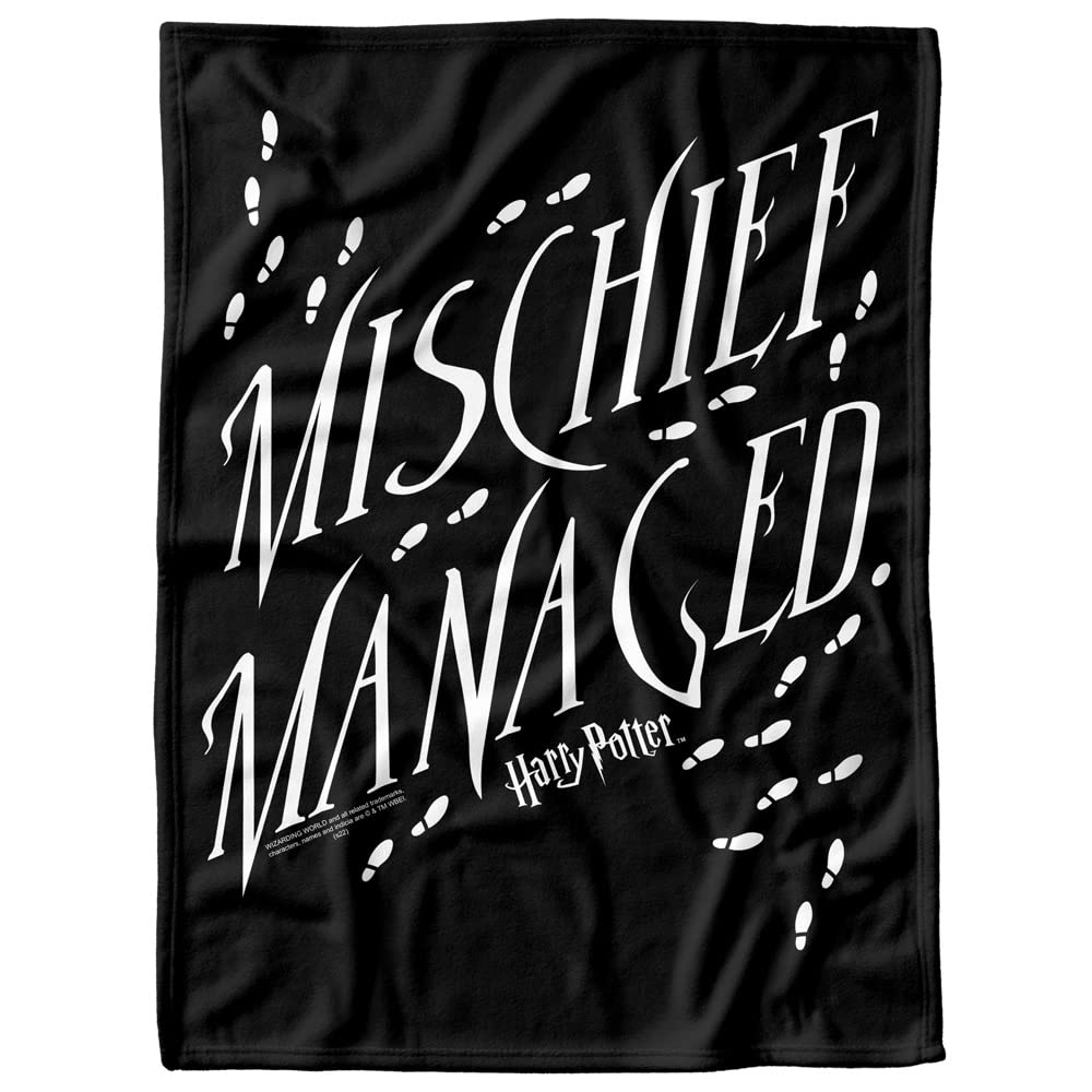 Harry Potter Lightweight Baby Blanket, 30"X40", Mischief Managed 4 Unisex for Infants Girls & Boys