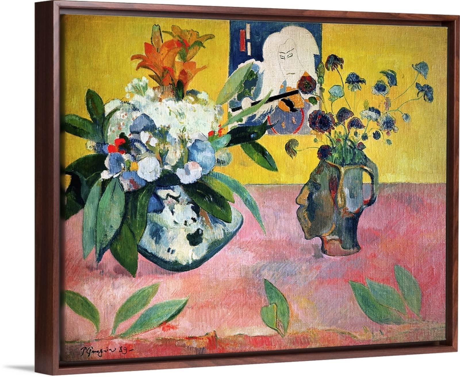 Paint by Numbers for Adults Beginner, DIY Acrylic Painting by Numbers Kit for Kids,with 3 Brushes & Bright Colors,Decoration Gift, — Flowers and A Japanese Print, by Paul Gauguin