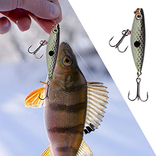 Bionic Hard Bait, 45mm Mini Lifelike Bionic Hard Bait Fake Fish Lure with Hooks Fishing Gear Tools - Black