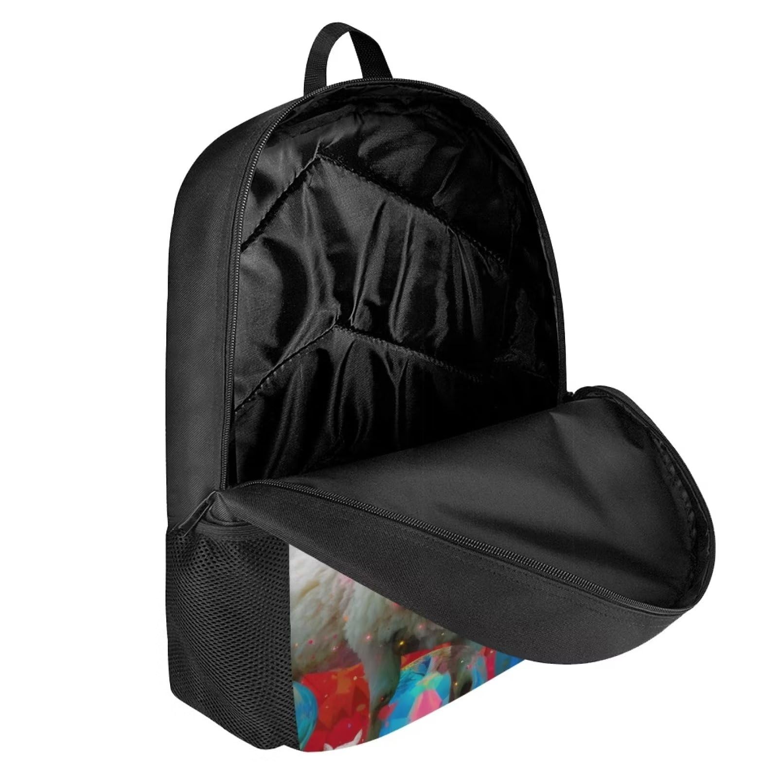 Black Kids Animal Sheep Backpack for Boys Girls Lightweight Comfy Padded Durable Elementary Cute School Backpack 17 Inch Novelty Student Child Personalized Bookbag
