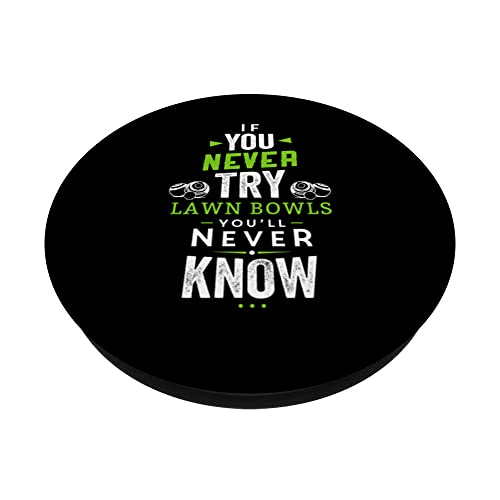 Funny Lawn Bowls Idea For Women & Bowling Green PopSockets Swappable PopGrip