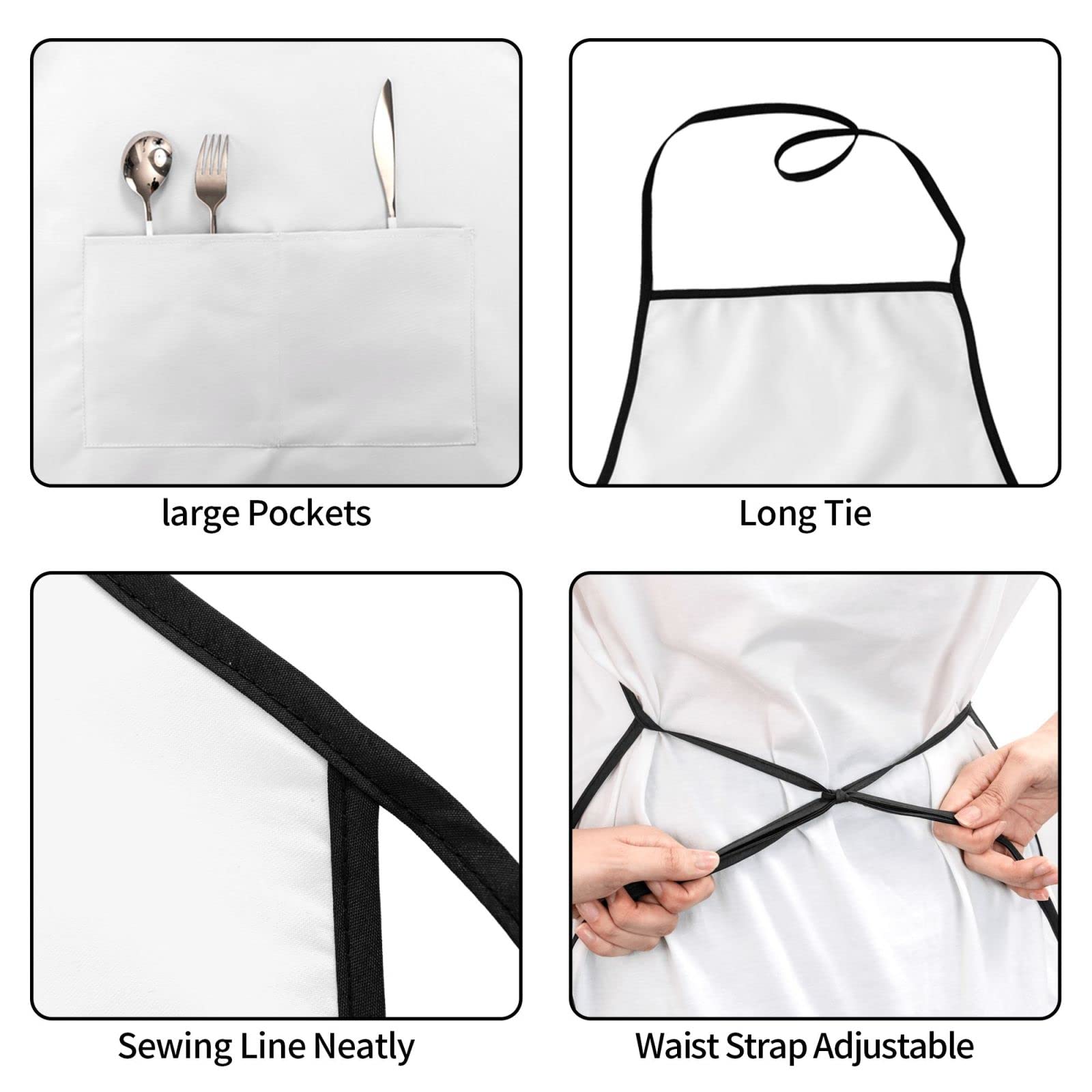 capuca Cooking Kitchen Chef Aprons Funny - Not Only Sexy Printing Bib Aprons with Pockets Erasable Hand Waterproof Grilling Sink Aprons for Women Men