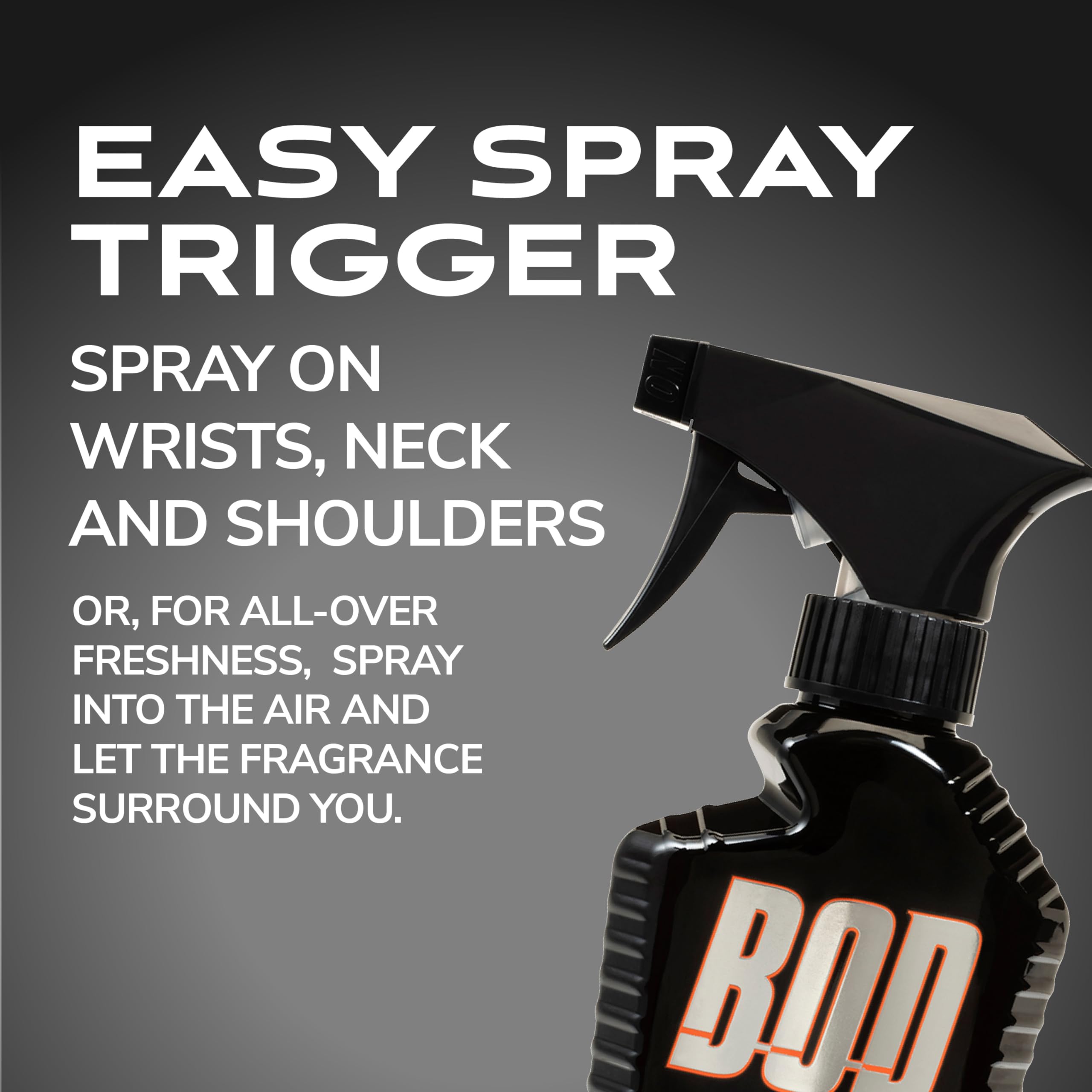 BOD Man Fragrance Body Spray, Black, 8 fl oz (Pack of 2)