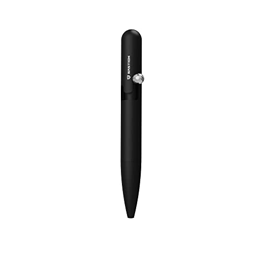 BASTIONĀ® Luxury Mini Bolt Action Pen, Lightweight Aluminum EDC Pen with Fine Tip, Professional Ballpoint Pen for School and Work - Black