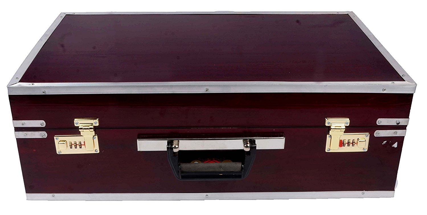 LATEST ORIGINAL BINA 17DX PRO-GRADE INDIAN PORTABLE 9-STOPPER TEAK HARMONIUM w COUPLER + BAG