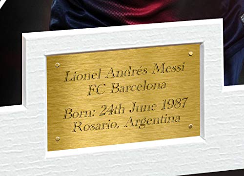 Lionel Messi 12x8 A4 Signed CELEBRATION - Barcelona - Autographed Photo Photograph Picture Frame Soccer Gift