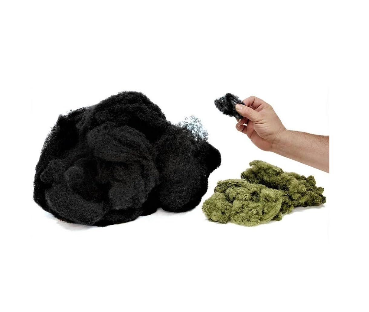 Micro-Mark Black Poly Fiber – 12 oz for Model Scenery, Landscaping, and Diorama Detailing