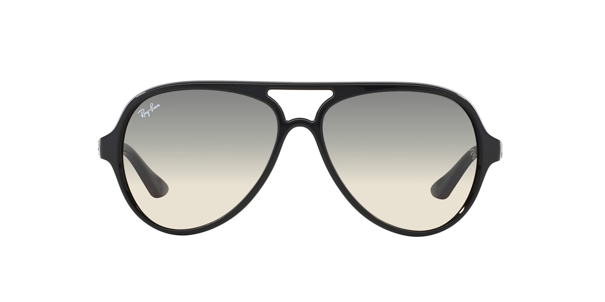 Ray-Ban RB4125 Cats 5000 Sunglasses + Vision Group Accessories Bundle (Black/Clear Gradient Blue (601/3F))