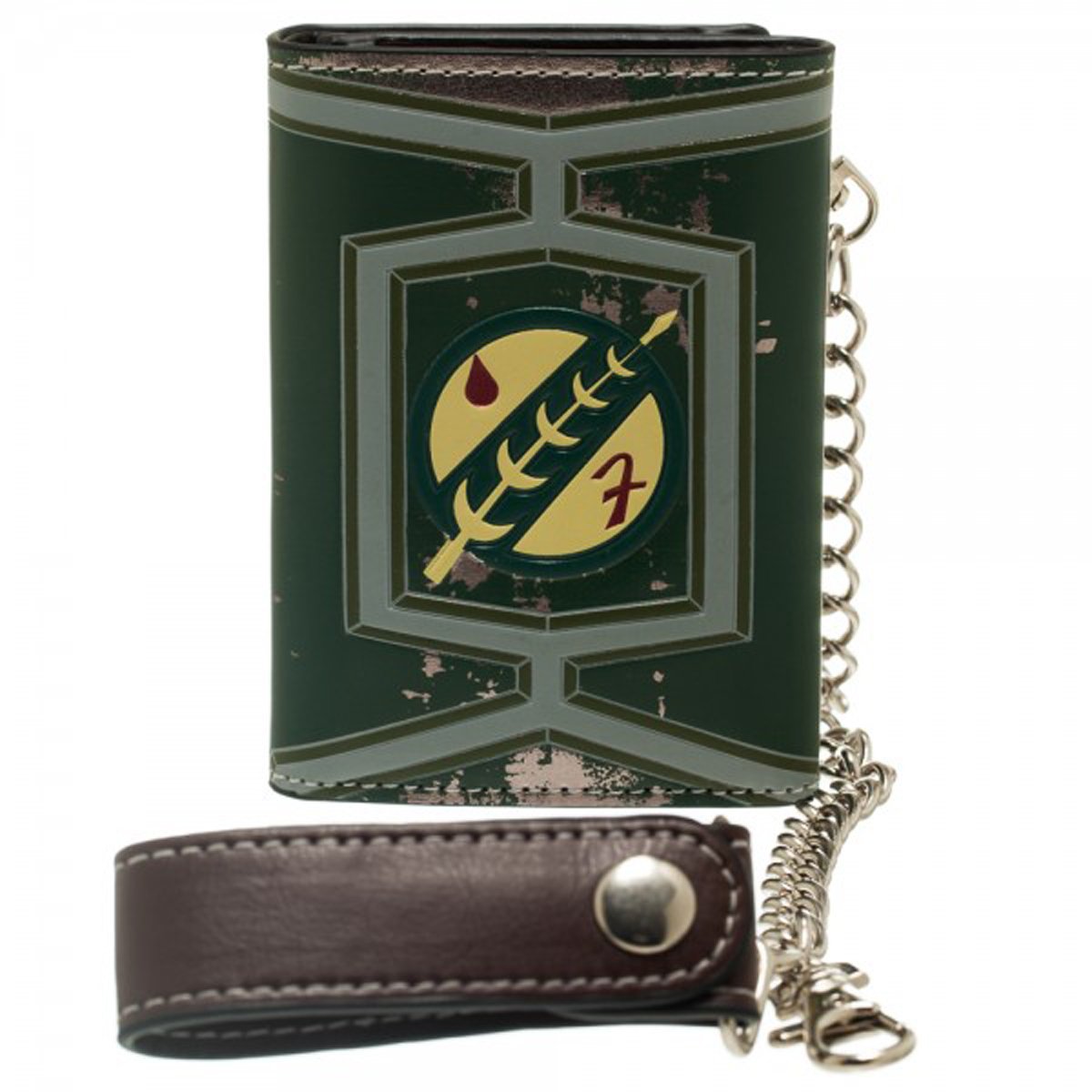 Bioworld Star Wars Boba Fett Metal Badge Chain Wallet