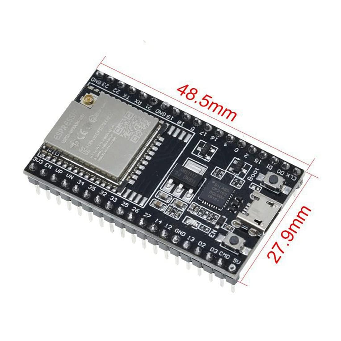 HiLetgo 2pcs ESP32-DevKitC ESP32-32U Core Board ESP32 ESP-32 ESP32U Development Board for Arduino