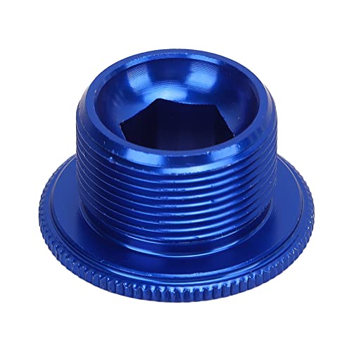 Bike Crank Cover Screws, Aluminum Alloy High Accuracy Rustproof M20 M20 Crank Screw for Road Bikes(Blue)